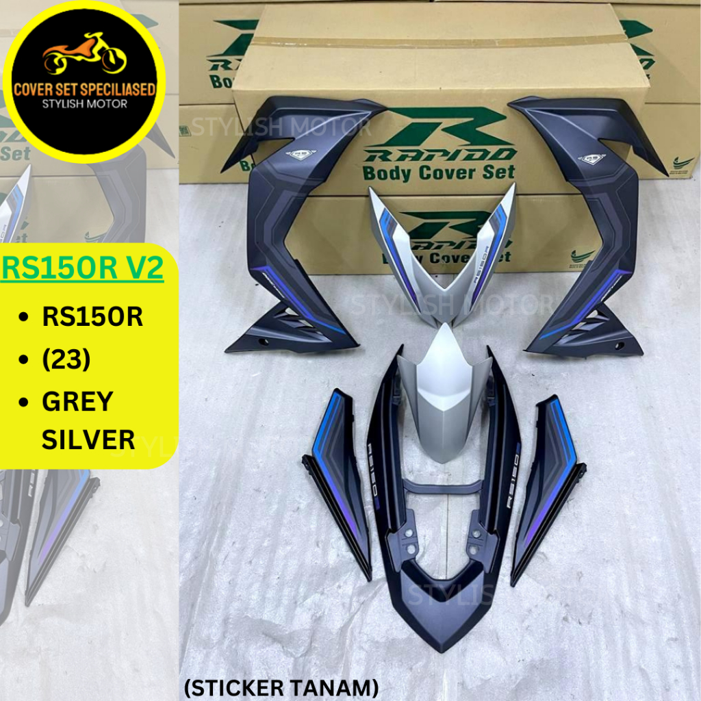 (STICKER TANAM/AIRBRUSH) RAPIDO COVER SET HONDA RS150 RS150R V2 (23 ...