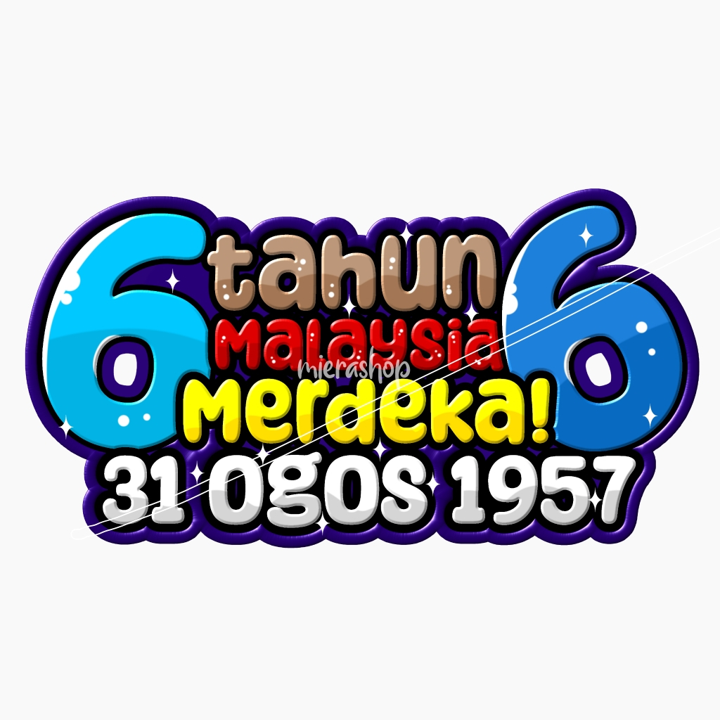 Sticker Selamat Hari Merdeka Size 9cm-11cm / Hari Kemerdekaan / Saya ...