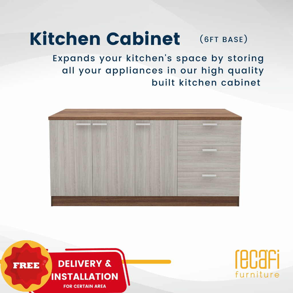 Recafi Furniture 6FT Base unit Kitchen Cabinet | Kitchen Sideboard ...