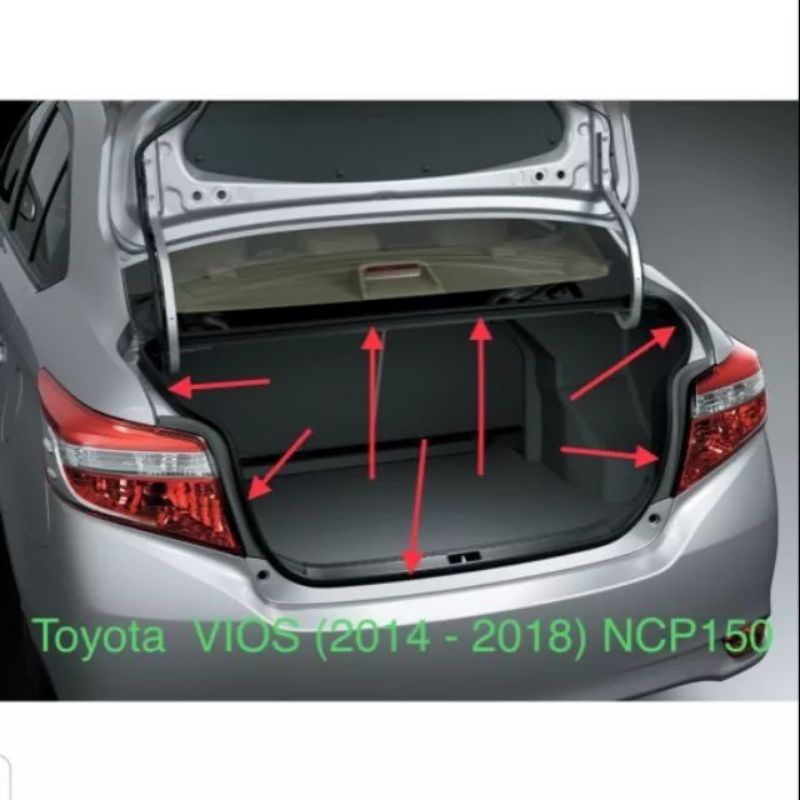 VIOS NCP150 REAR BONNET TRUNK LID BOOT RUBBER | Shopee Malaysia