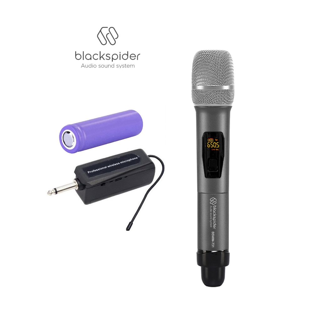 Black Spider BSWM-731 / BSWM-732 Professional UHF Wireless Mic (Handheld) | Shopee Malaysia