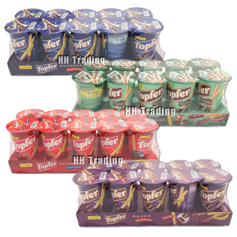 40g x 10’s FRONTIER TOPFER CRUNCHY STICKS [CHOCOLATE / STRAWBERRY ...