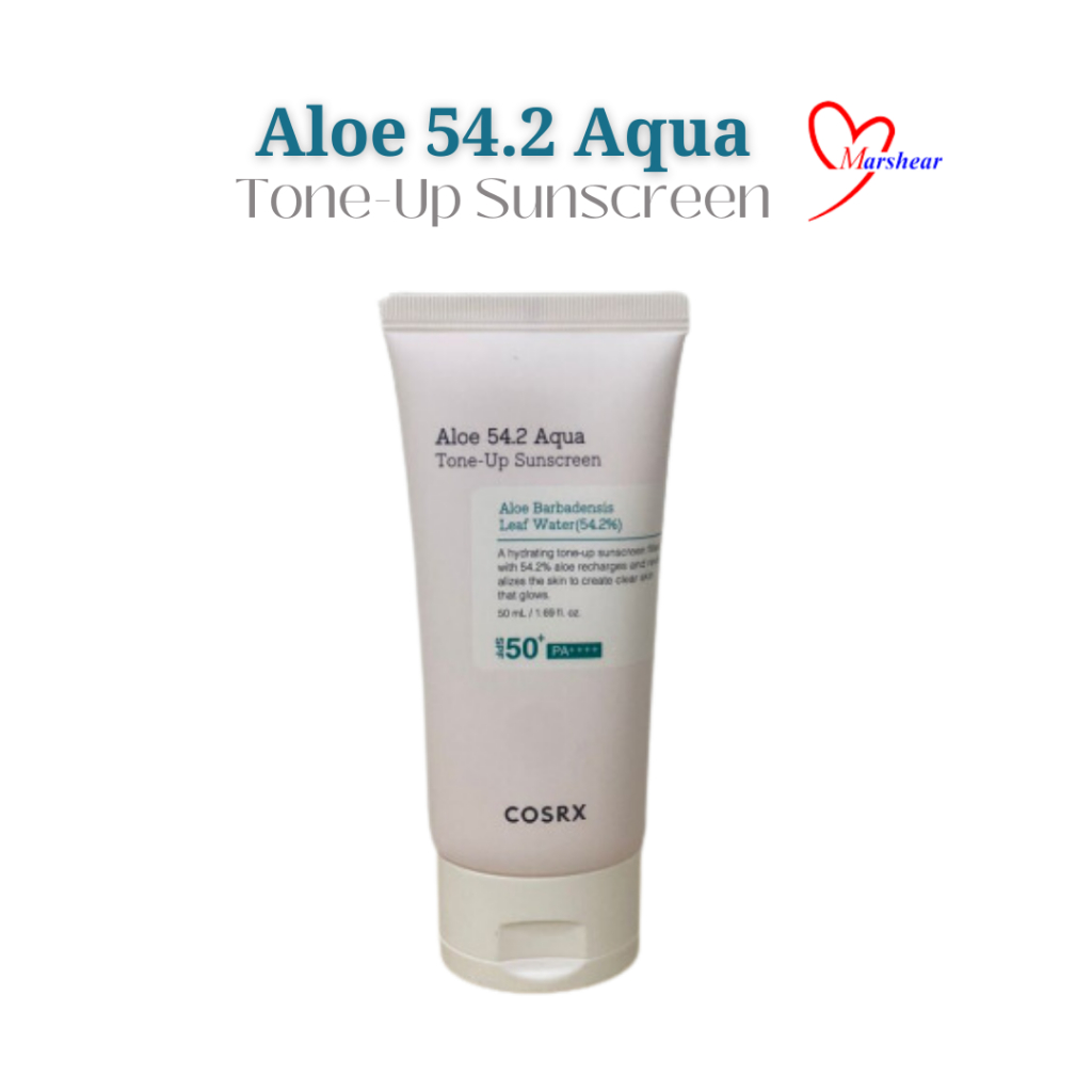 Cosrx Aloe Soothing Sun Cream / Aloe 54.2 Aqua Tone Up Sunscreen SPF50+ PA++++ 50ml | Shopee ...