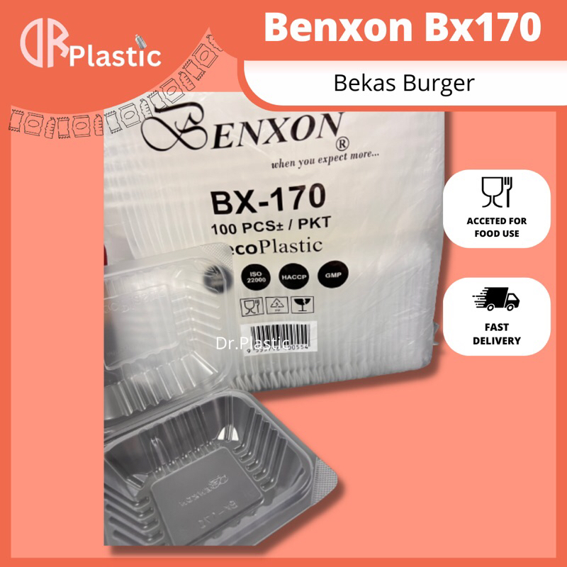 BENXON BX170 PP BURGER BOX (100+-) Disposable Plastic Food Box -BX 170 | Shopee Malaysia