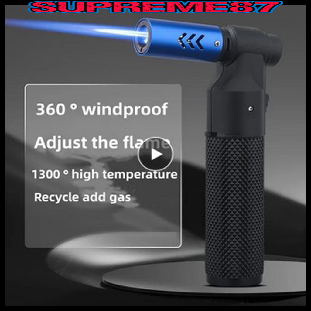 Honest Leopard Windproof Turbine Torch Strong Fire Power Blue Flame ...