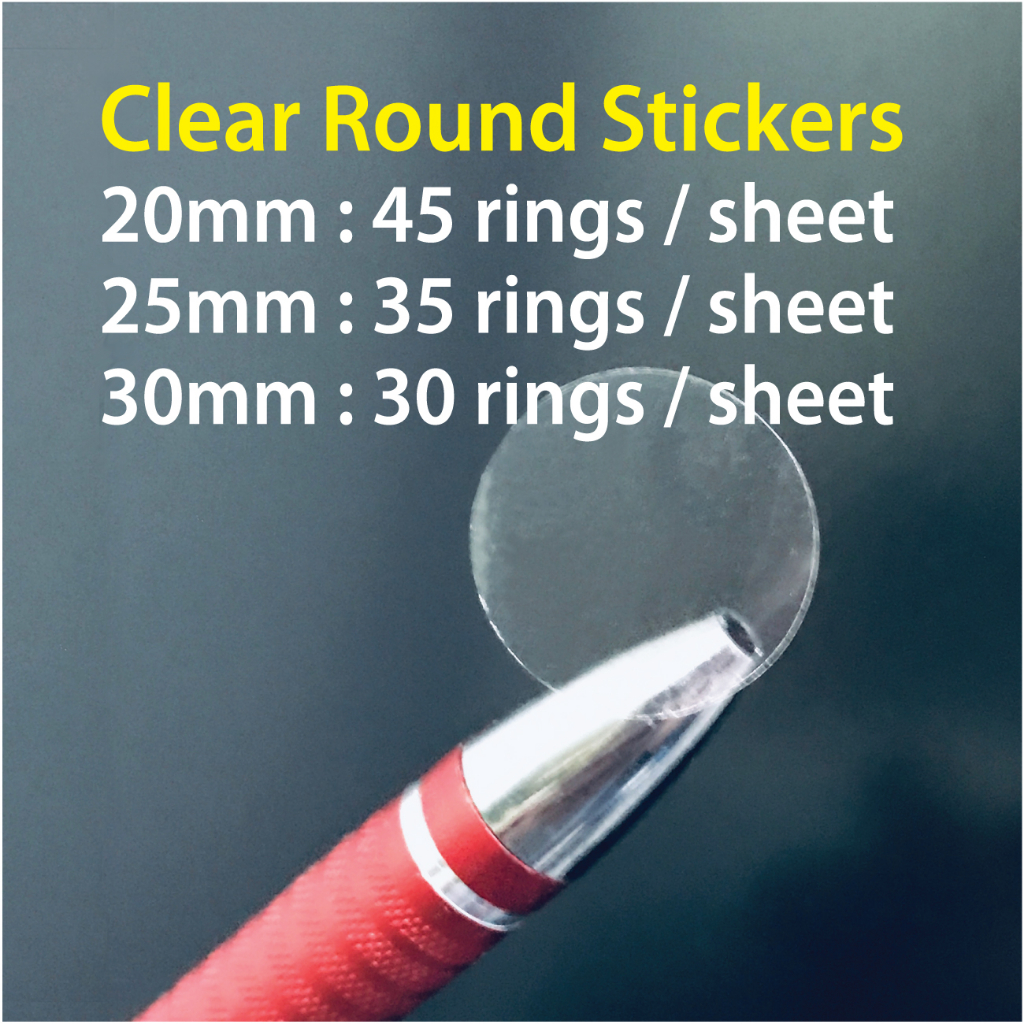 Clear Round Stickers Sticker Adhesive Seal Label PVC Sticker | Shopee ...