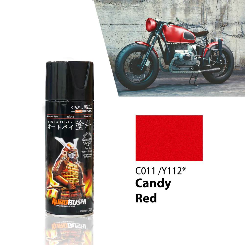 Samurai Spray Paint Candy Color C011/Y112 Candy Red (400ml) | Shopee ...