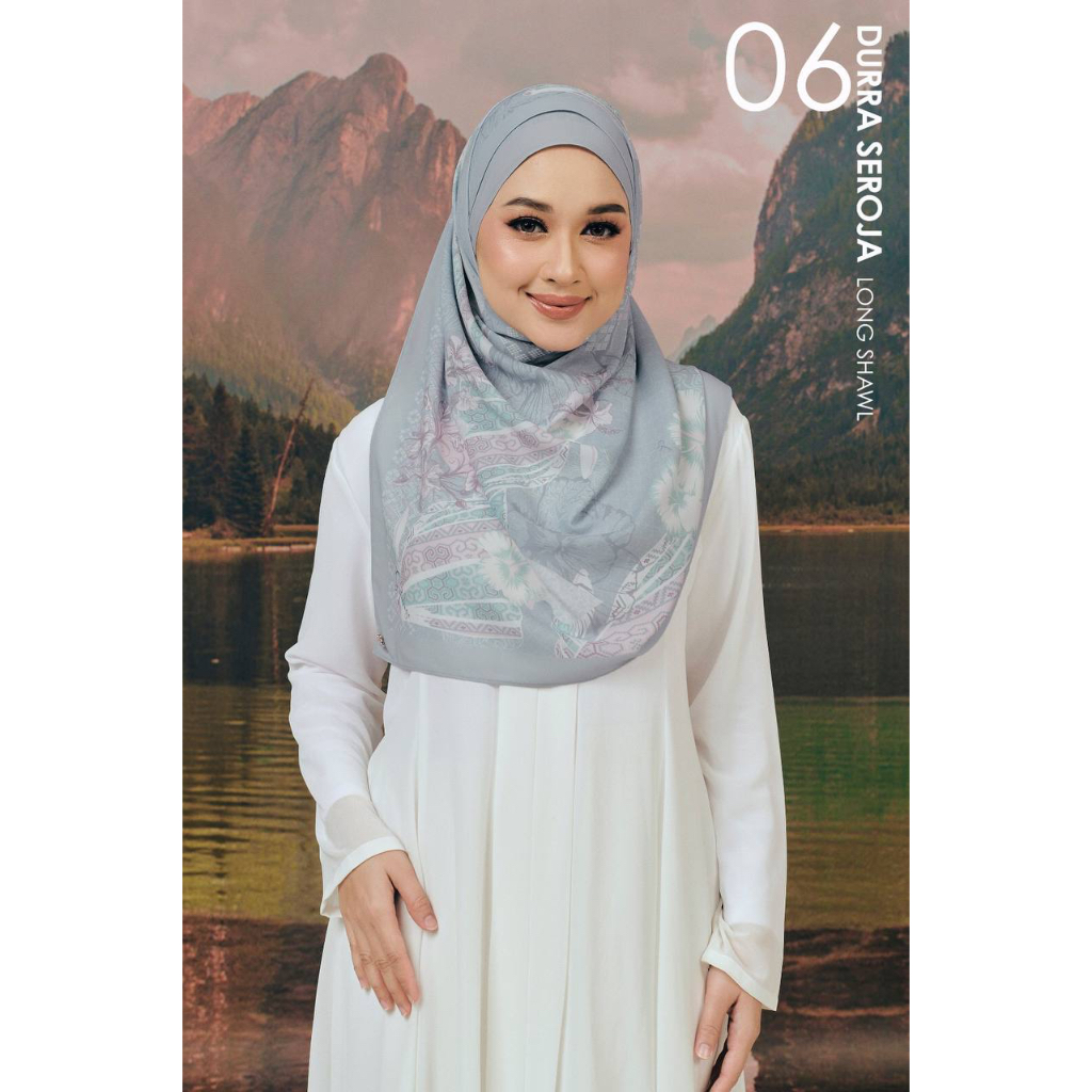 MAYA KARIN x SOFEAROSE 💙 DURRA SEROJA by Original Sofearose Shawl or Square Bawal 💙 Premium ...