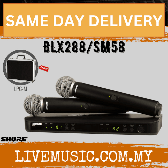 Shure BLX288/SM58 Dual Channel Handheld Wireless Microphone System w ...