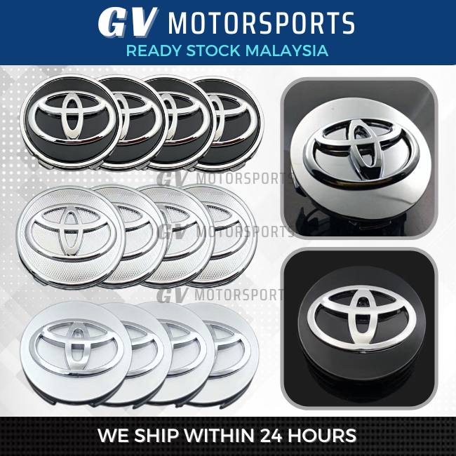 READY STOCK Toyota 57MM 62MM Rim Cap Vios Avanza Innova Camry Alphard ...