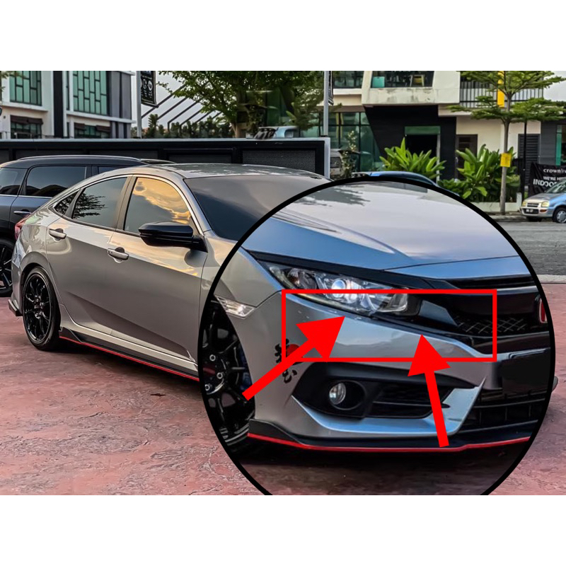 ORIGINAL HONDA CIVIC FC TEA TBA 2016-2021 BUMPER HAED LAMP BRACKET ...