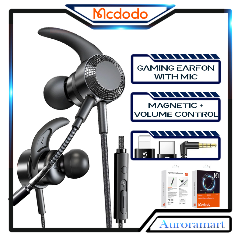Original Mcdodo Bass Gaming Earphone Mic Headset Earhook Earphones ...