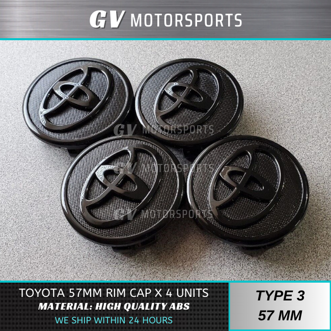 READY STOCK Toyota 57MM 62MM Rim Cap Vios Avanza Innova Camry Alphard ...