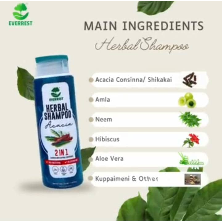 EVERREST HERBAL SHAMPOO ACACIA 2 IN 1 WITH NATURAL CONDITIONER | Shopee ...