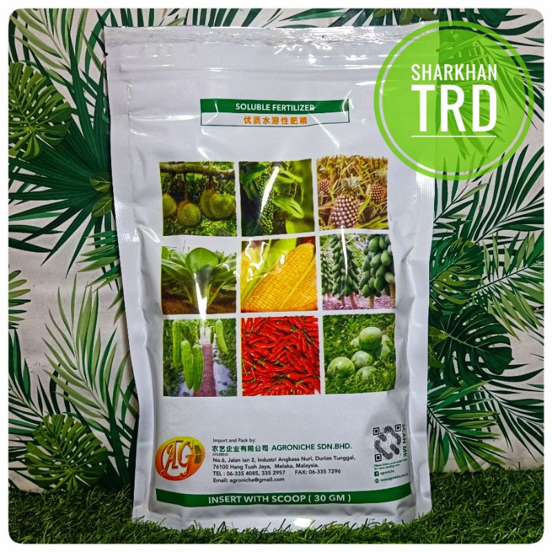Paket 1kg GRO GREEN NPK Soluble Fertilizer Baja Larut Air Subur Anak ...