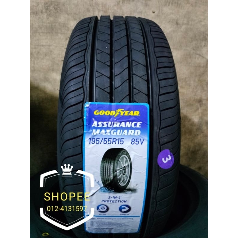 TAYAR 195/55/15 GOODYEAR ASSURANCE MAXGUARD (2023Y NEW MODEL) | Shopee ...