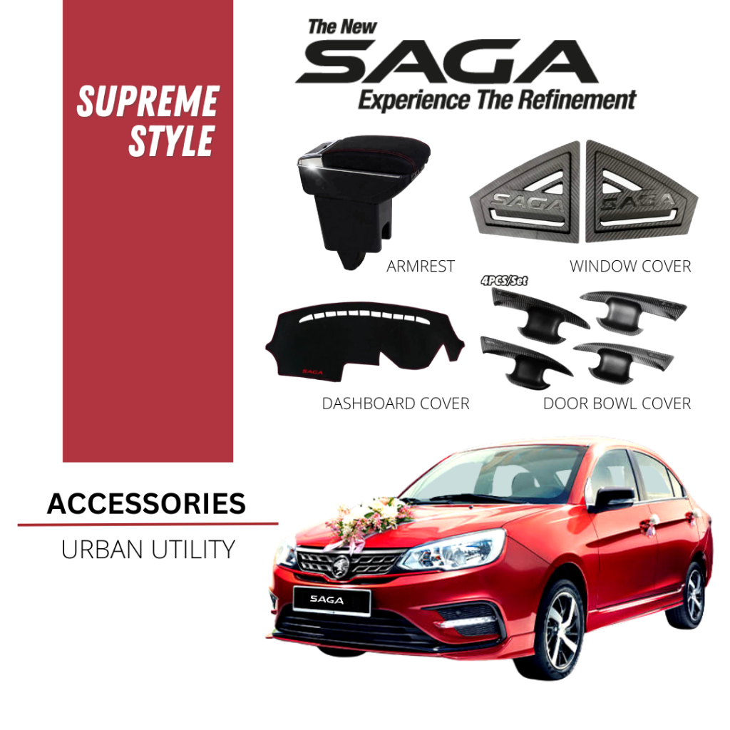 NEW PROTON SAGA FULL ACCESSORIES Window Door Cover Armrest Carpet ...