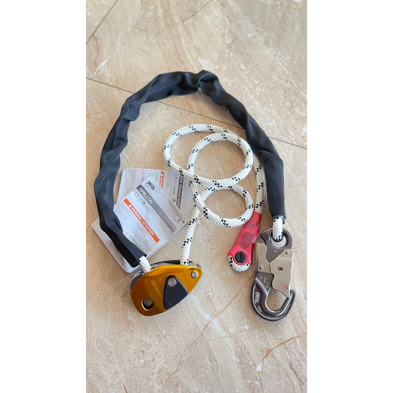 PETZL GRILLON HOOK 2 METERS positioning lanyard rope access climbing ...