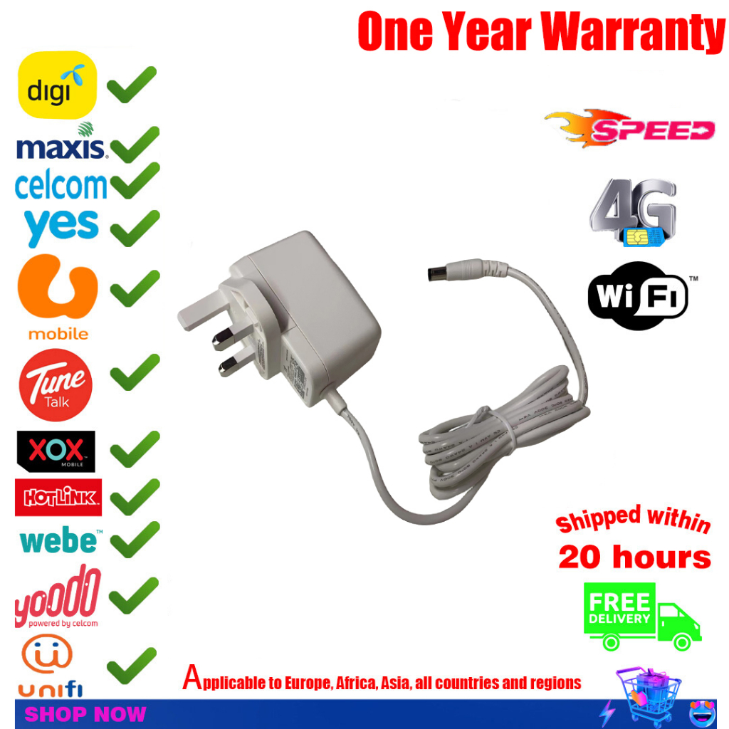 Huawei 4G Router Power Supply Adapter EN PLUG Malaysia power adapter ...