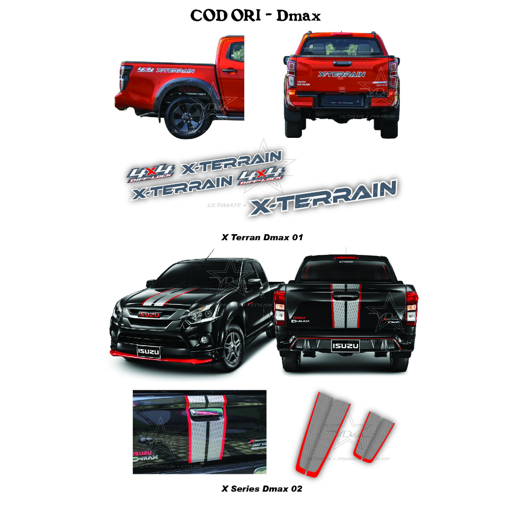 Isuzu DMAX | Design | Concept | Body Sticker Decals | Shopee Malaysia