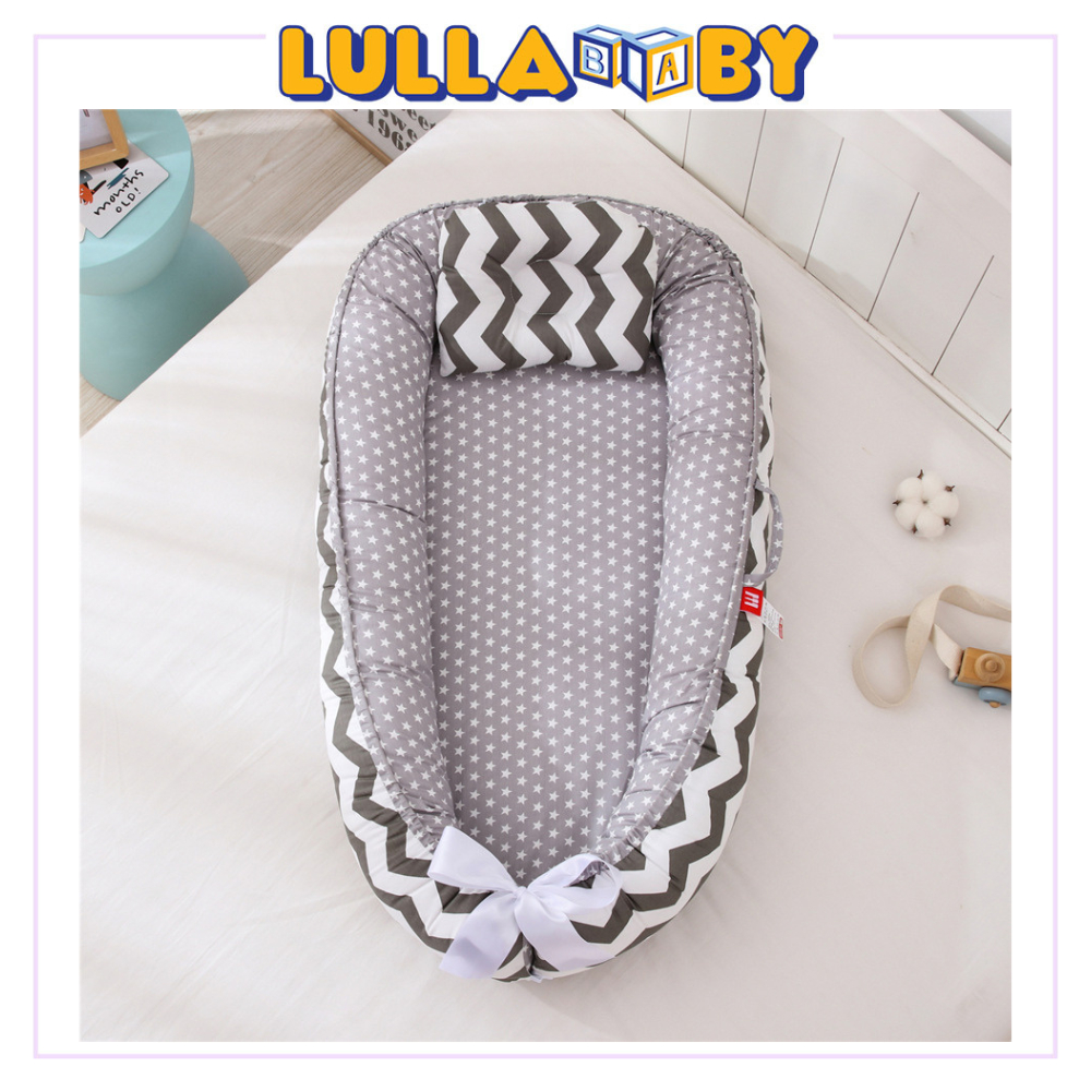 🔥READY STOCK🔥 Baby Nest Bed with Pillow Cotton Baby Bed Portable Crib ...