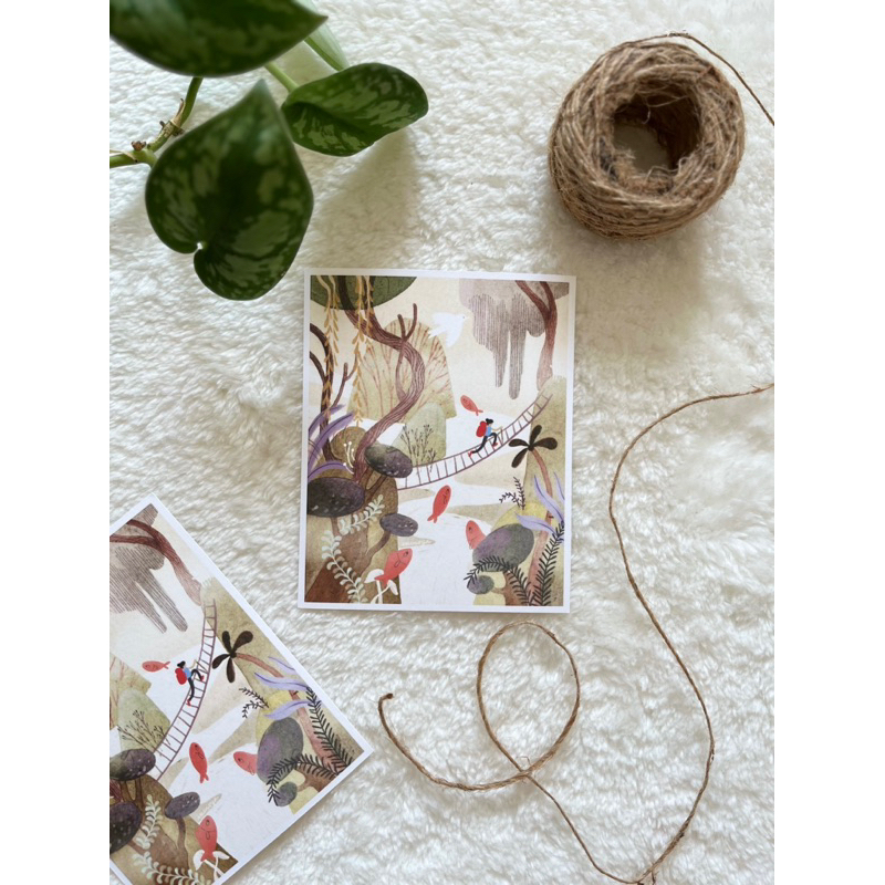 Artprint - Life Journey by Munsya (Forest crossing bridge) | Shopee Malaysia