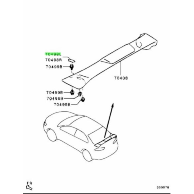 2pcs spoiler cap - Mitsubishi lancer evolution 10 /evo x/cz4a/proton ...