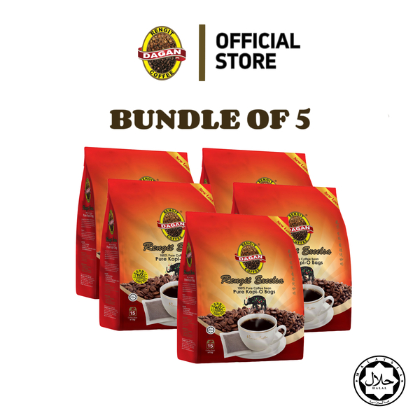 [BUNDLE OF 5] Rengit Excelsa Pure Kopi-O Bag - 15 sachets x 15gm ...