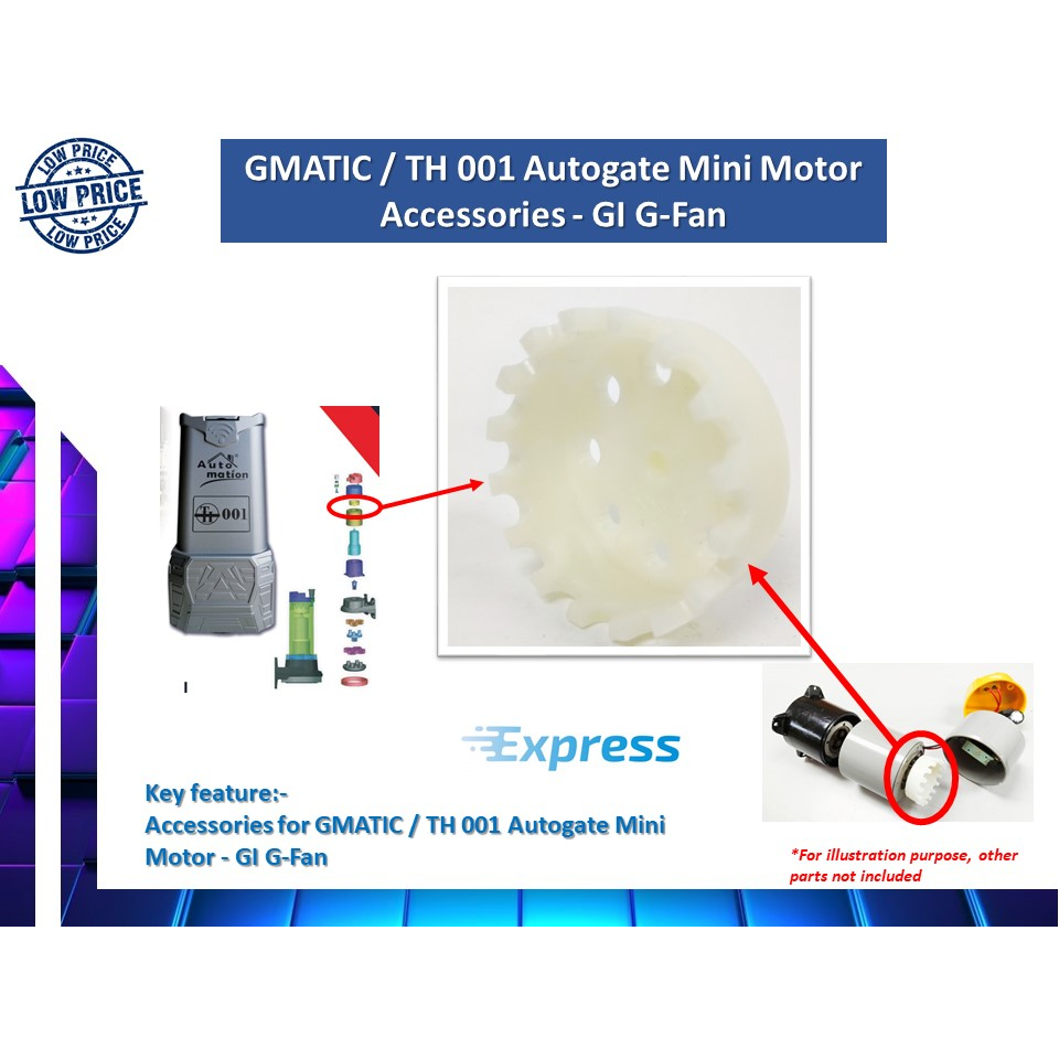 TH 001 / GMATIC Autogate Mini Motor Accessories - GI G-Fan | Shopee ...