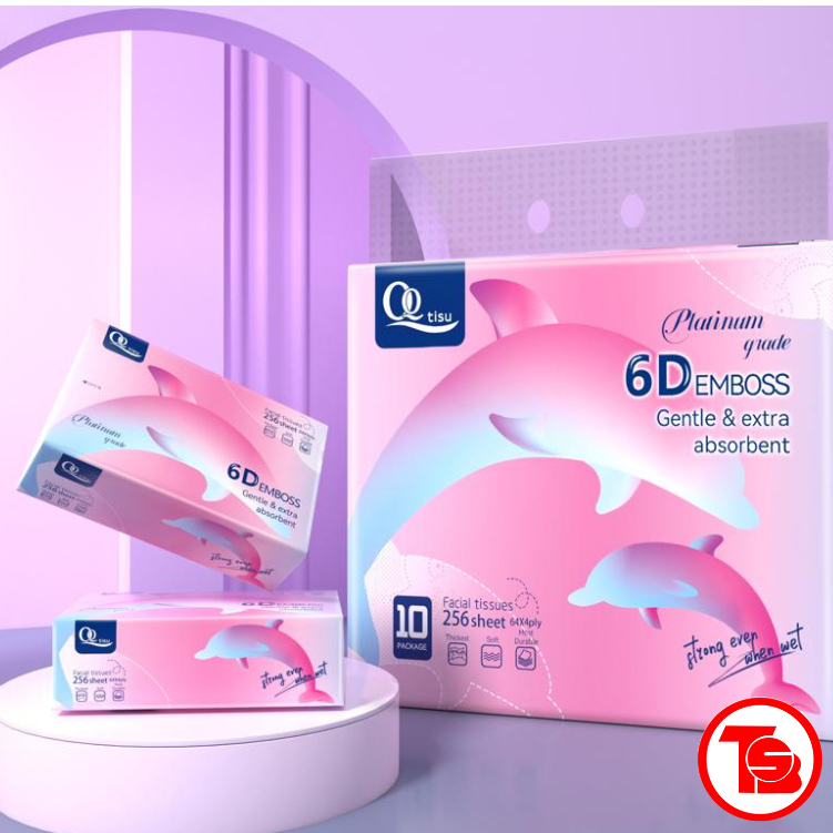 QQ Tisu 4ply Soft Facial Tissue 6D Emboss (10Pack X 64'S) | Shopee Malaysia