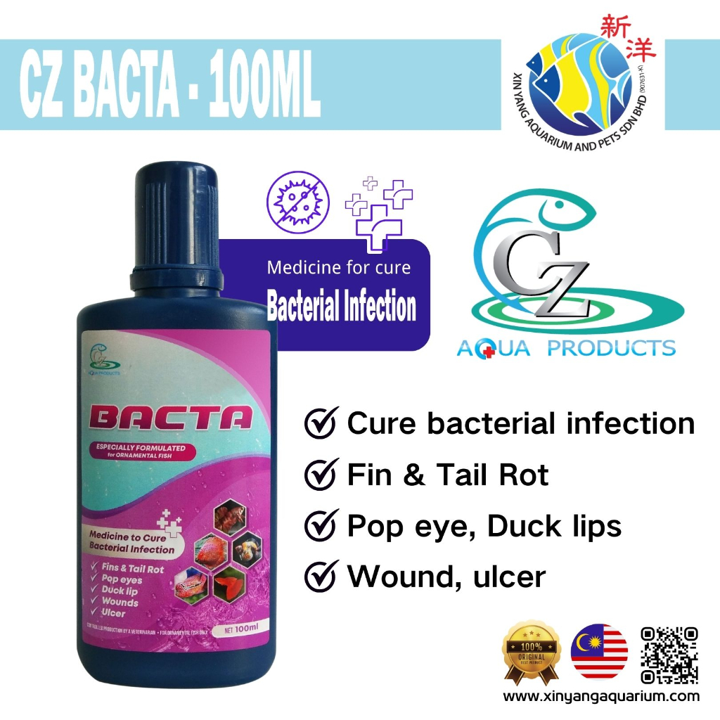 CZ AQUA BACTA FOR BACTERIA INFECTION - 100ML (MEDICATION FOR CURE ...