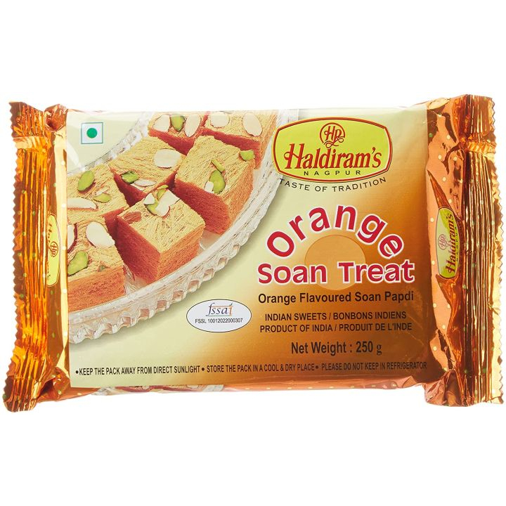 Haldiram's Orange Soan Treat 250gm/ indian sweet | Shopee Malaysia