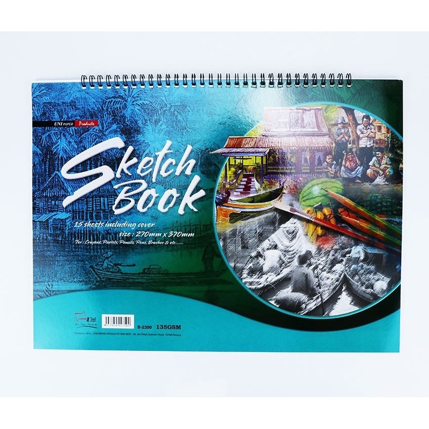 Sketch Book Big Buku Sketch Besar 大描述图画簿 #S-2350 #15sheets #B4 #Uni # ...