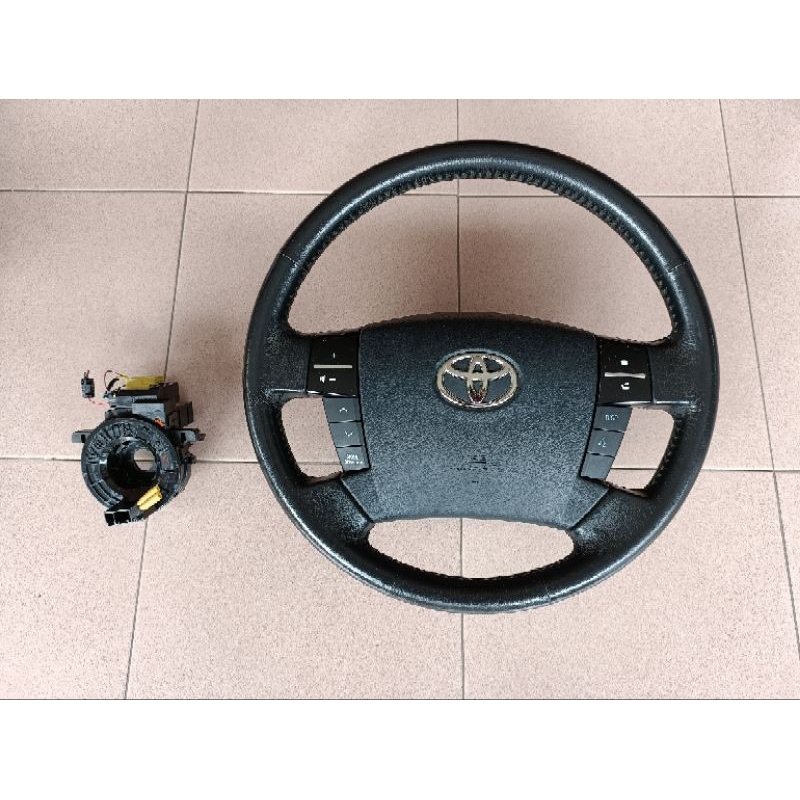 Toyota Mark X GRX120 Leather Multifunction Steering Wheel With Clock ...
