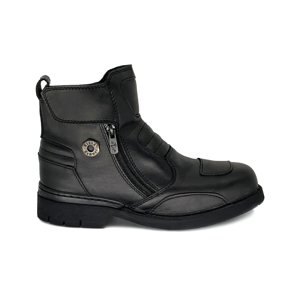 Black Hammer Men 4000 Series Mid Cut with Zip Safety Shoes BH 4883 ...