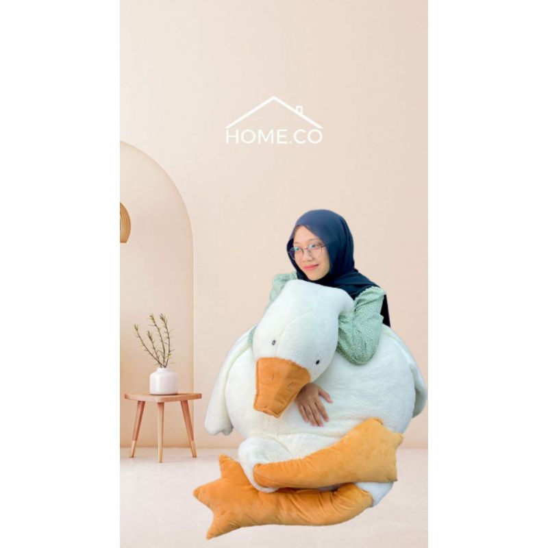 Patung Itik Besar / 鸭子玩偶 / Big White Duck Plushie Funny Soft Toys ...