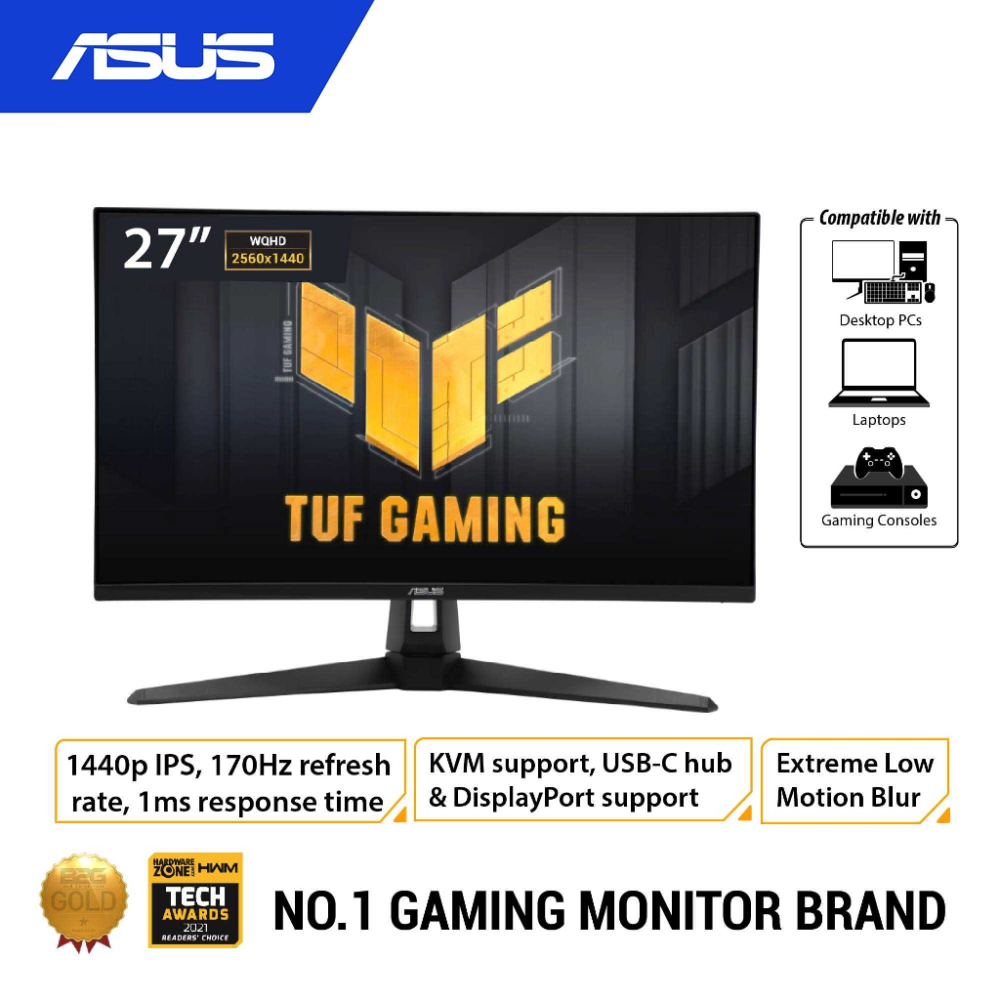 Asus TUF WQHD 180Hz IPS Gaming Monitor (27") VG27AQ3A | Shopee Malaysia