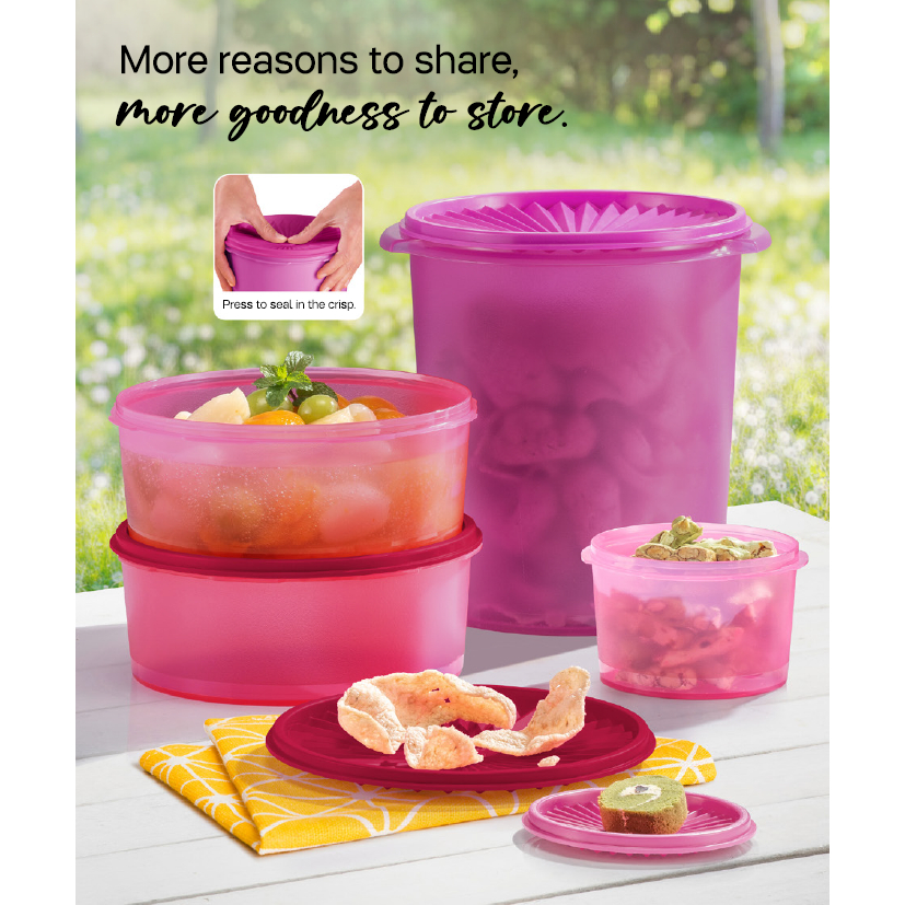 Tupperware (Complete 7 pcs) Deco Canister Set | Shopee Malaysia