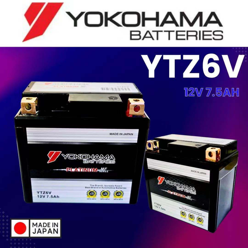 YTZ6V YTZ6 BATTERY YOPKOHAMA V100 RS150 CBR150 VARIO150 CLICK150i JET ...