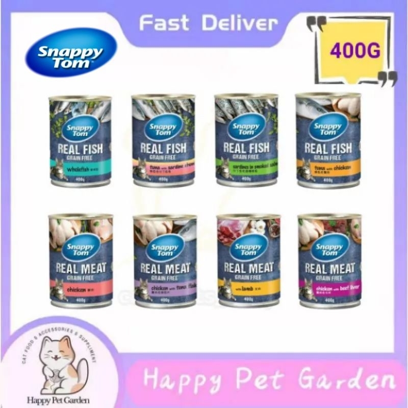 Snappy Tom Cat Can Wet Food 400G (Sardine Salmon , Whole Fish , Tuna ...