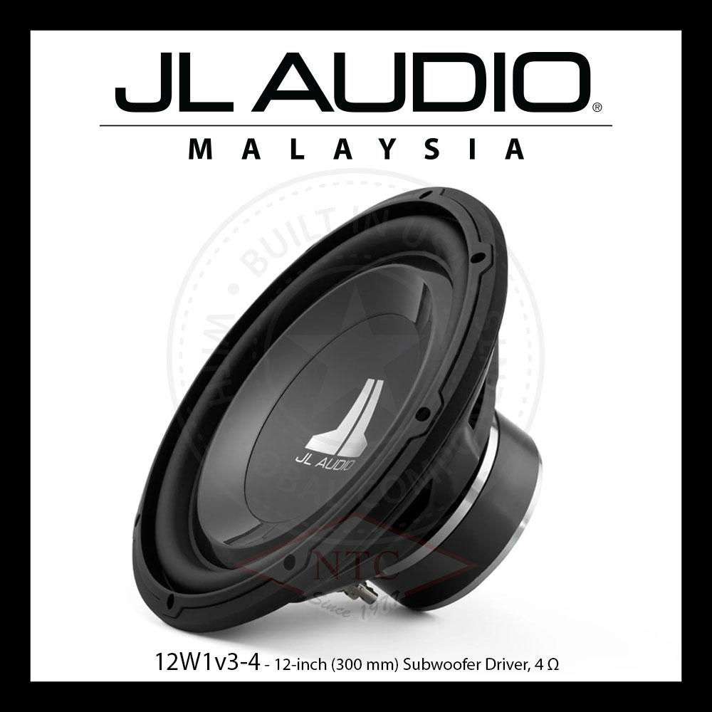 JL Audio W1v3 Series 12-inch Subwoofer Driver, 4-Ohm - 12W1v3-4 ...