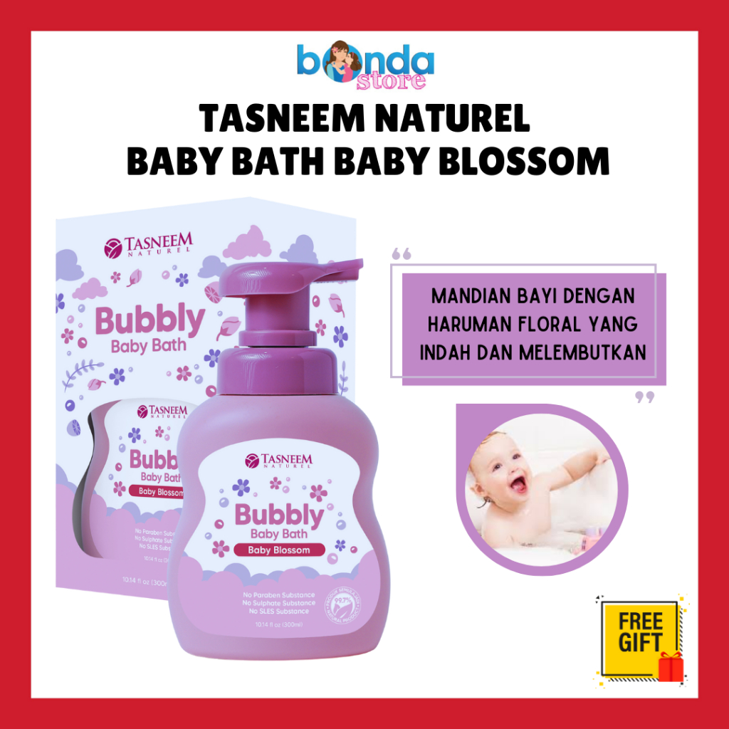 TASNEEM NATUREL Bubbly Baby Bath Baby Blossom 300ml | Shopee Malaysia