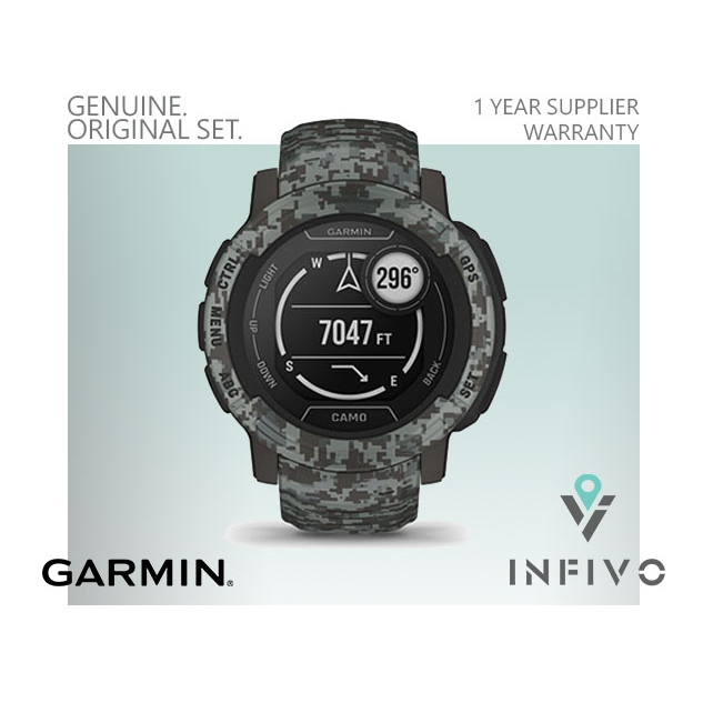 Garmin Instinct 2 Graphite, Camo Graphite, Surf Maverick GPS Watch ...