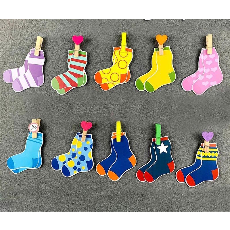 Socks Pairing Visual Perception Toys Autism ADHD Therapy Toys ...