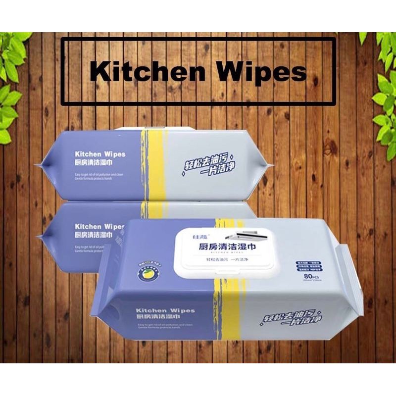 80pcs Kitchen Cleaning Wipes Strong Decontamination Kitchen Wipes ...