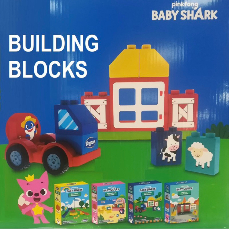 Drypers Pinkfong Baby Shark Building Blocks | Shopee Malaysia
