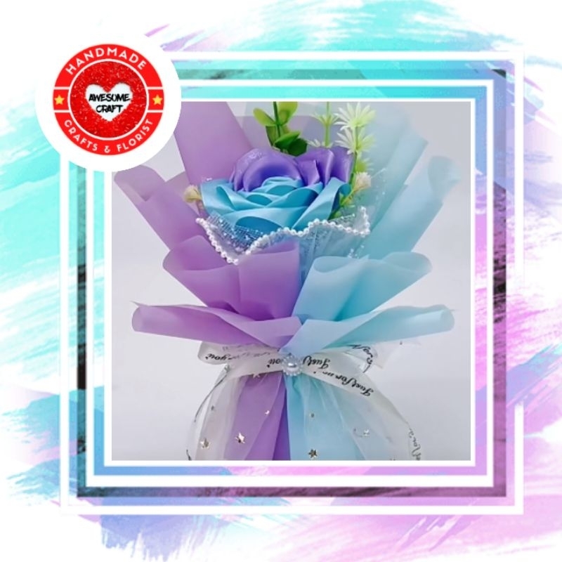 🔥READY STOCK🔥HANDMADE SINGLE RIBBON ROSES BOUQUET (Design2)🌹 | Shopee ...
