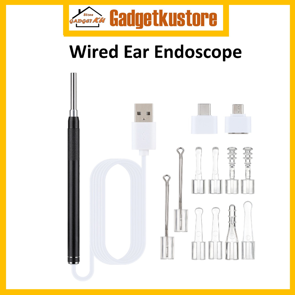Wired Ear Endoscope 3.9mm Earpick With Camera For Baby Adult Earwix ...