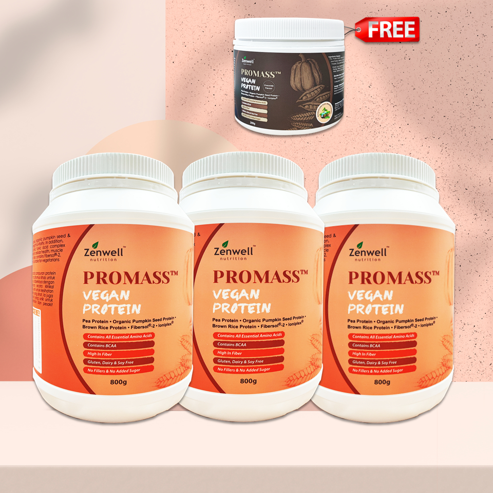 Zenwell Nutrition Promass Vegan Protein Vanilla Flavor (800g) | Shopee ...