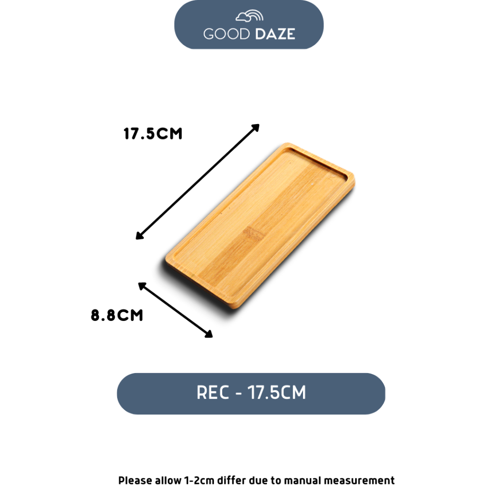 【GOOD DAZE】Bamboo Tray Coaster Cup Holder Coffee Cup Wood Coaster plant ...
